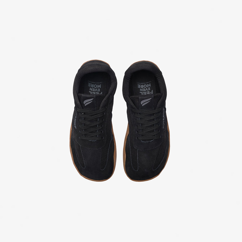 Pyopp Fledge Pada - Black On Gum – Barefoot Shoes Australia