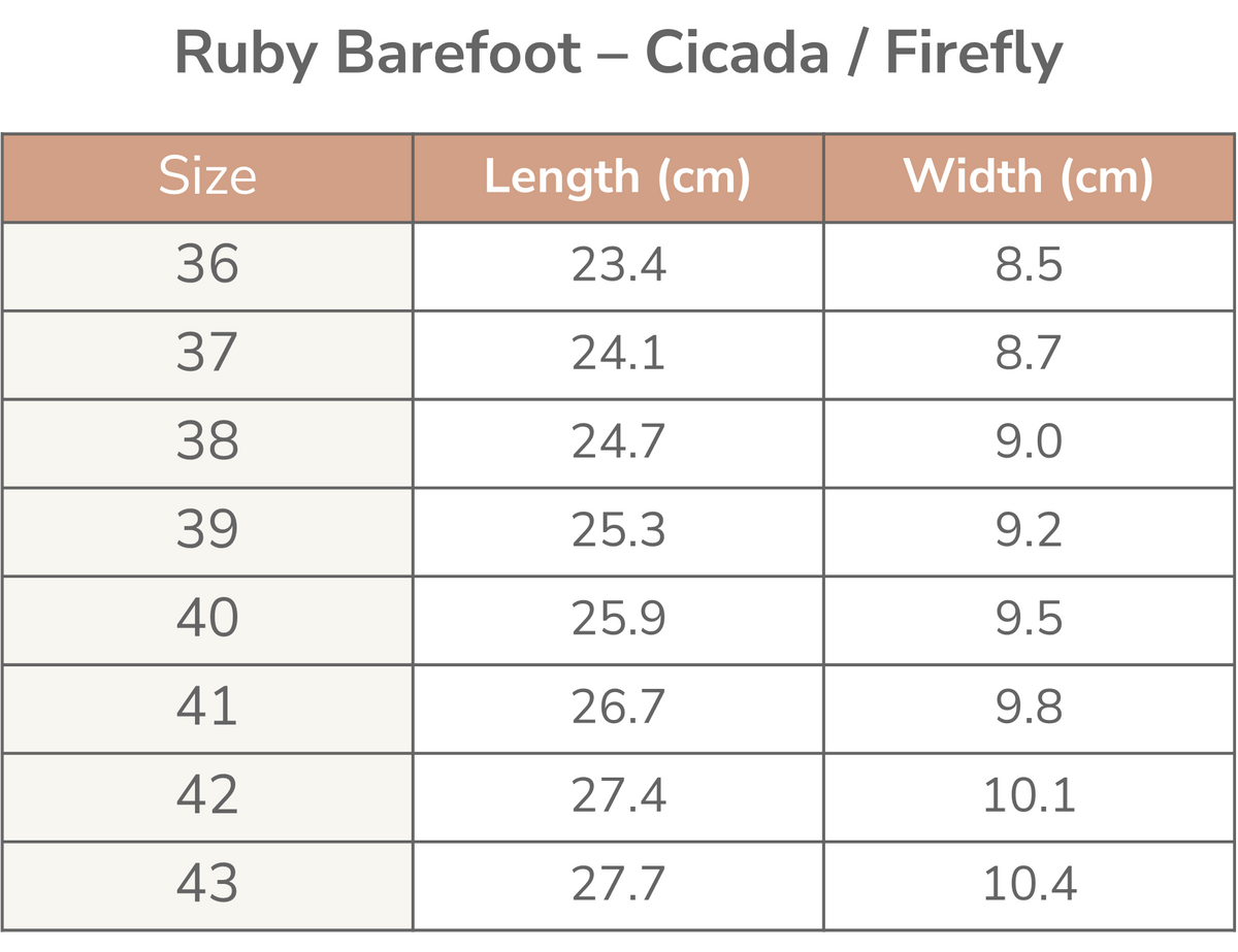 Ruby Barefoot Firefly – Barefoot Shoes Australia