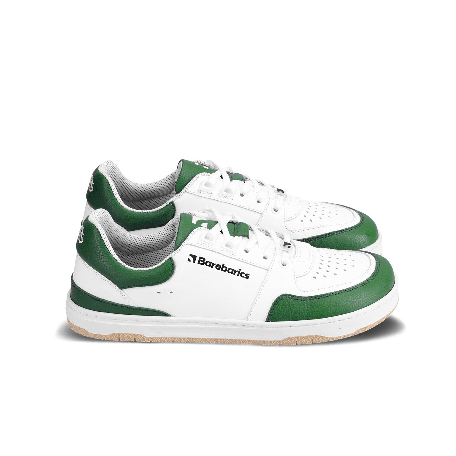 Barebarics Wave White & Dark Green – Barefoot Shoes Australia
