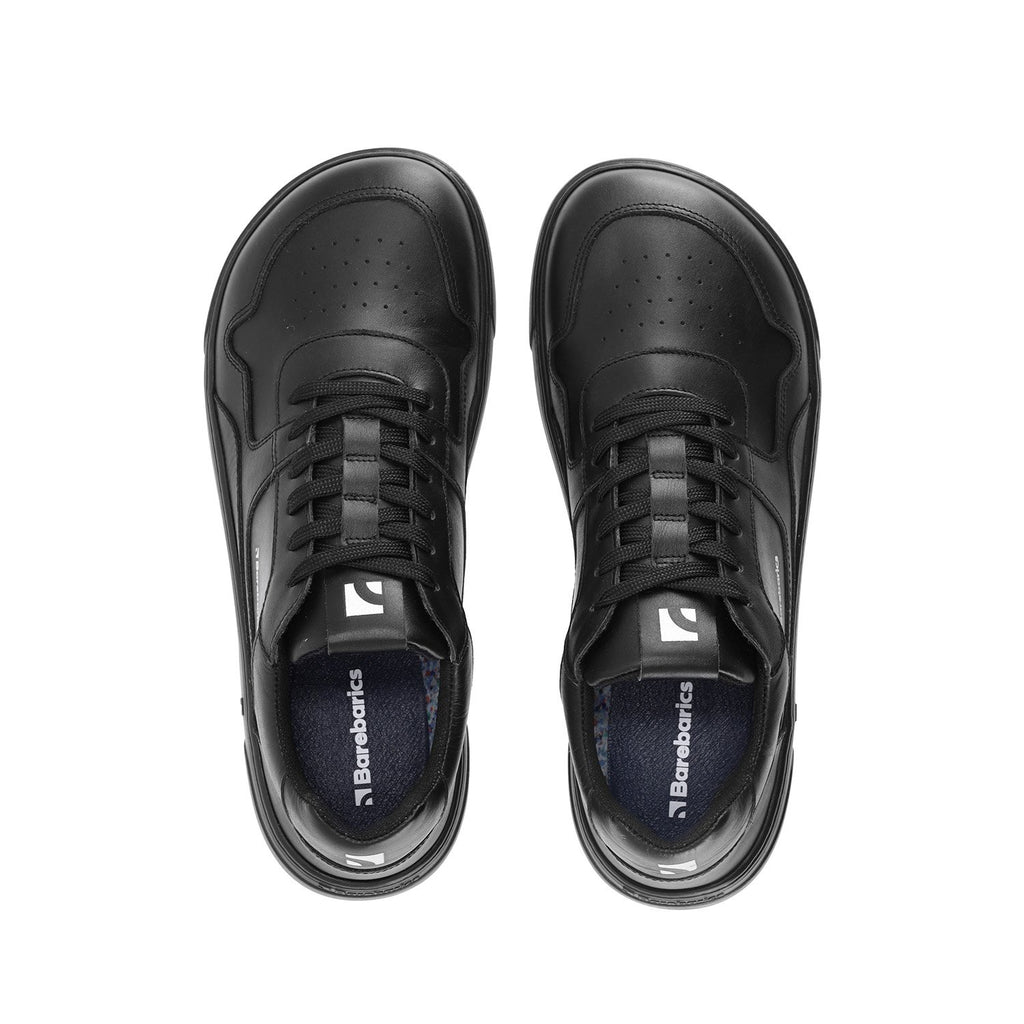 Barebarics Zing - All Black (Leather) – Barefoot Shoes Australia