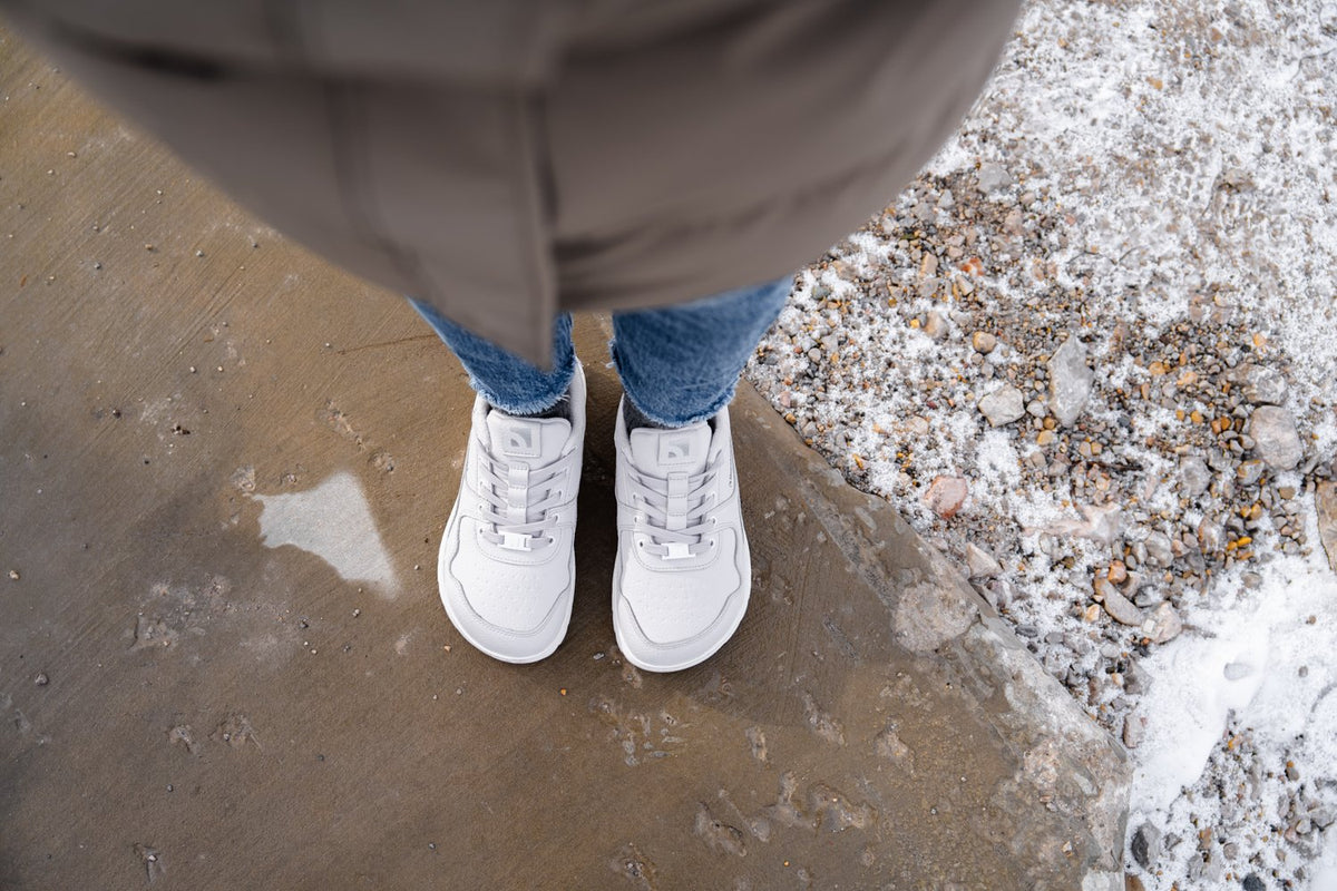 Barebarics Zing Frost - Light Grey & White – Barefoot Shoes Australia